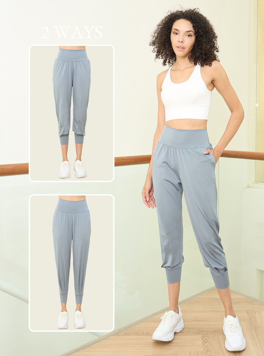 S2N Active_B553 ON AND ON 無重感兩穿休閒褲_Dutch Blue 瑜伽 健身 運動 – S2N ACTIVE