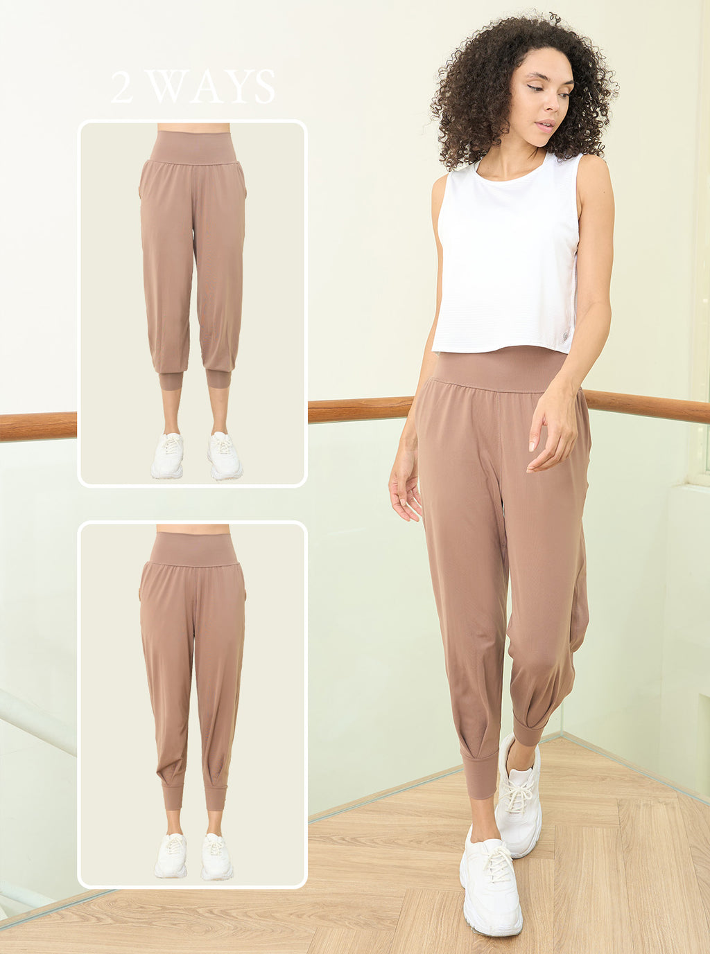 S2N Active_B553 ON AND ON 無重感兩穿休閒褲_Concrete 瑜伽 健身 運動 – S2N ACTIVE